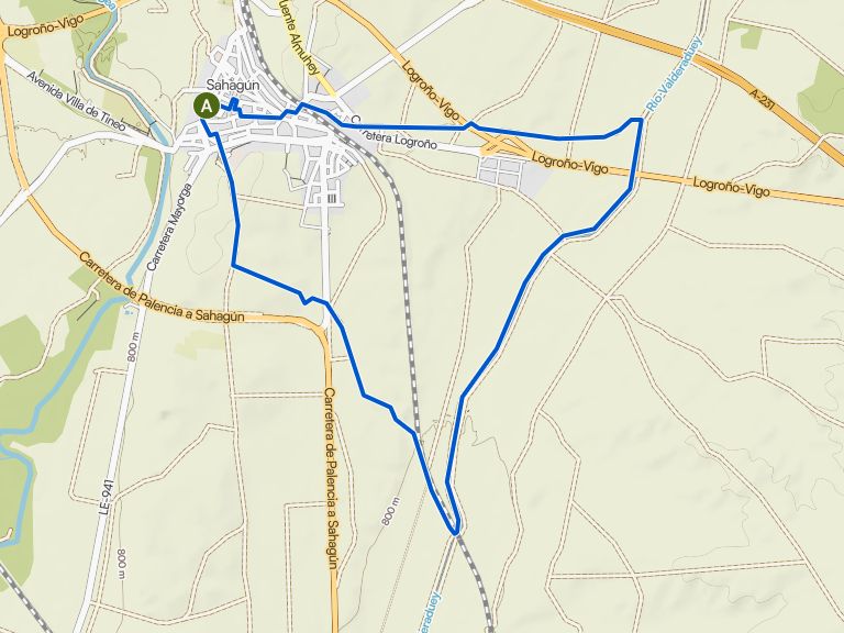 Sahagún city tour – circular by Ermita de la Virgen del puente and the ...